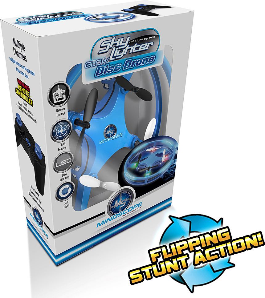 Sky Lighter Glow Disc Drone - Blue - Hub Hobby