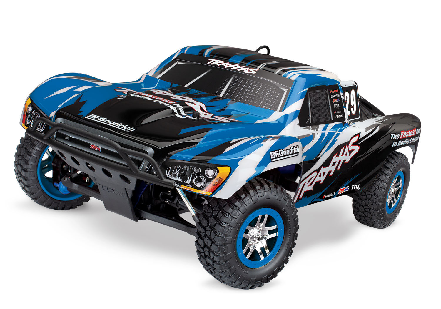 TRA 590763 - 1/10 Slayer Pro 4X4 Nitro Short Course Race Truck - Blue ...