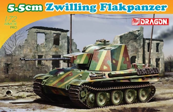 Dragon Models 7488 - 1/72 5.5cm Zwilling Flakpanzer Model Kit - Hub Hobby