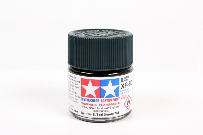 Tamiya 81785 - XF-85 - Rubber Black - 10ml Acrylic - Hub Hobby