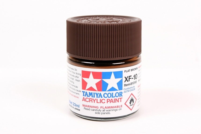 Tamiya 81310 - XF-10 - Flat Brown - 23ml Acrylic - Hub Hobby
