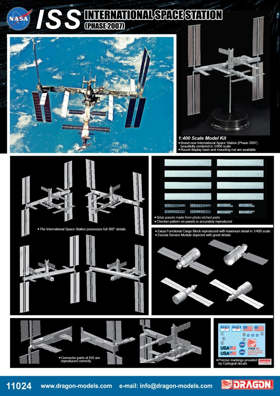 Dragon Models 11024 - 1/400 NASA International Space Station - 2007 ...
