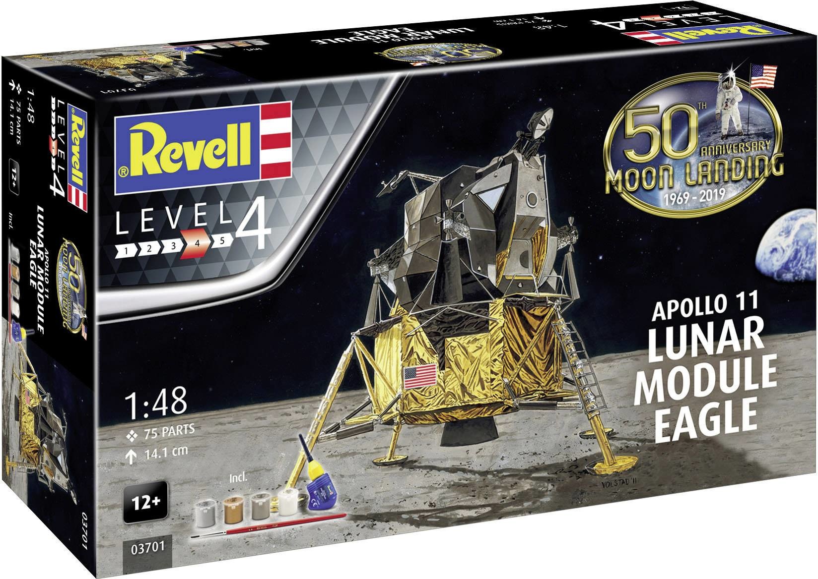 Revell 3701 - 1/48 Apollo 11 Lunar Module Eagle 1 Model Kit - Hub Hobby