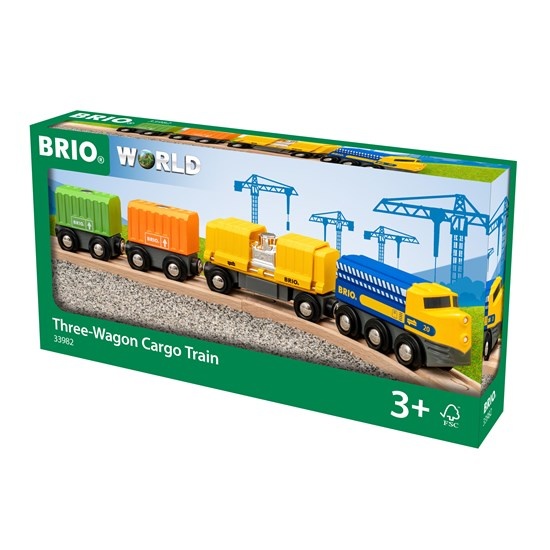 Brio 33982 - Three-Wagon Cargo Train - Hub Hobby