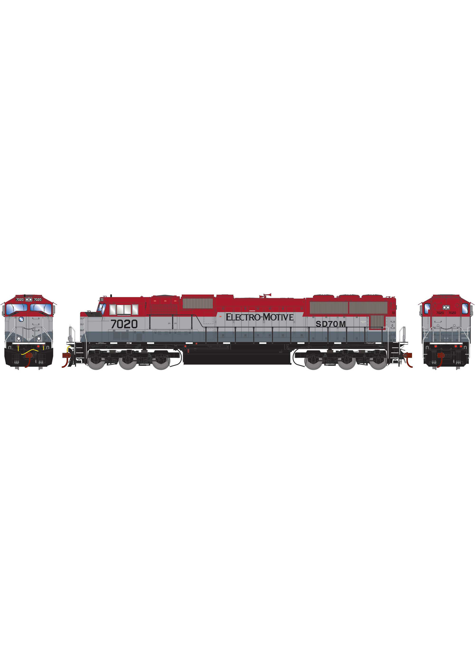 Athearn G70558 - SD70M EMDX Maroon Silver #7020 - Hub Hobby