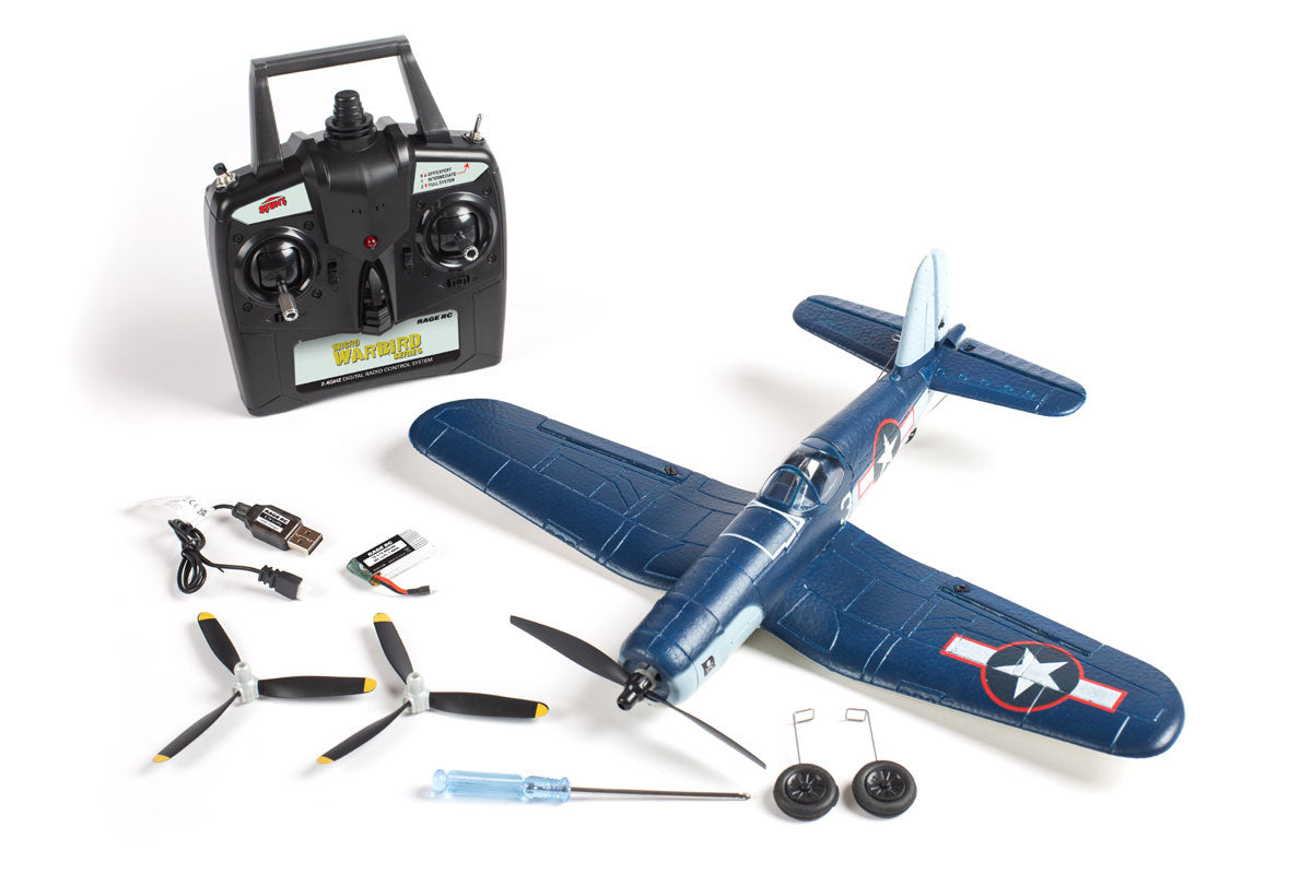 Rage RC RGRA1301V2 - F4U Corsair Jolly Rogers Micro RTF Airplane With ...