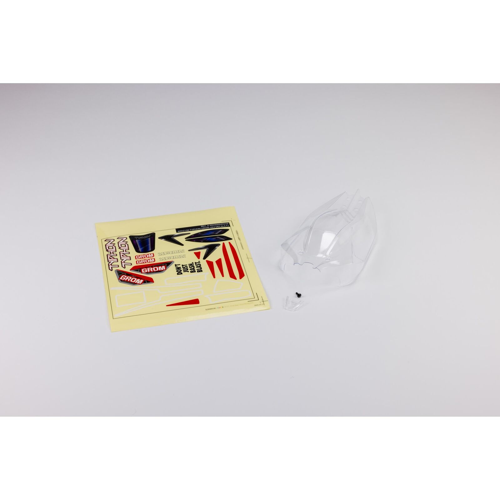 Arrma ARA412007 - Typhon GROM Body - Clear - Hub Hobby