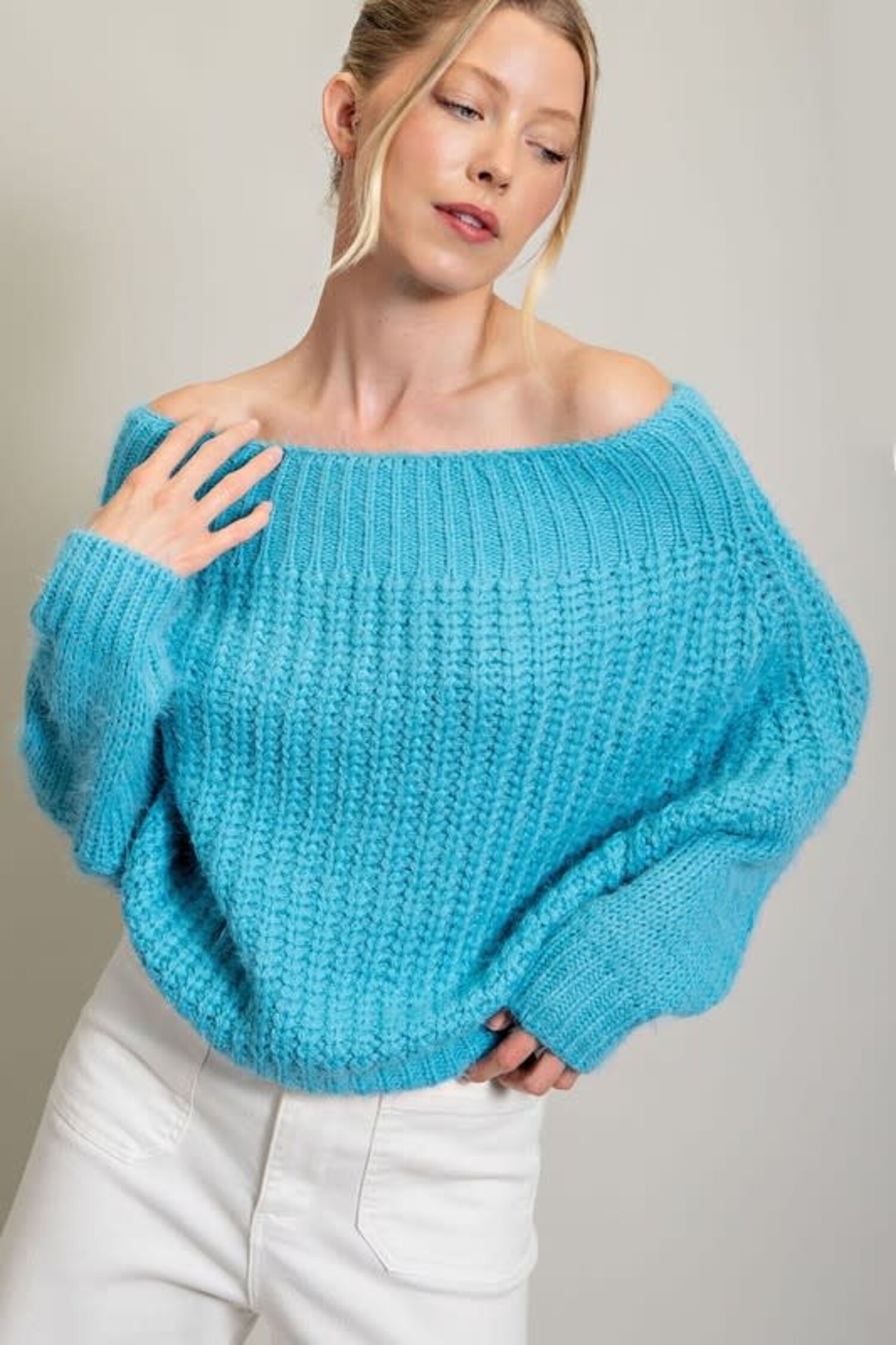 Off The Shoulder Knit Sweaters
