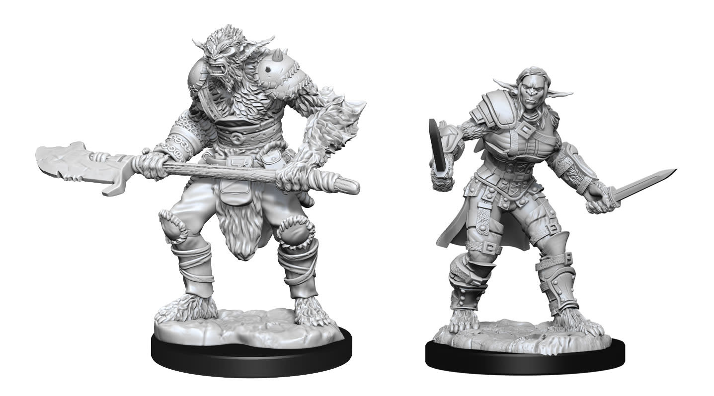 D&D Bugbear Barbarian Male & Bugbear Rogue Female W15 - Recess Games LLC