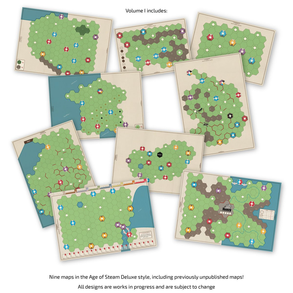 Age of Steam Map Expansion Volume I - Recess Games LLC