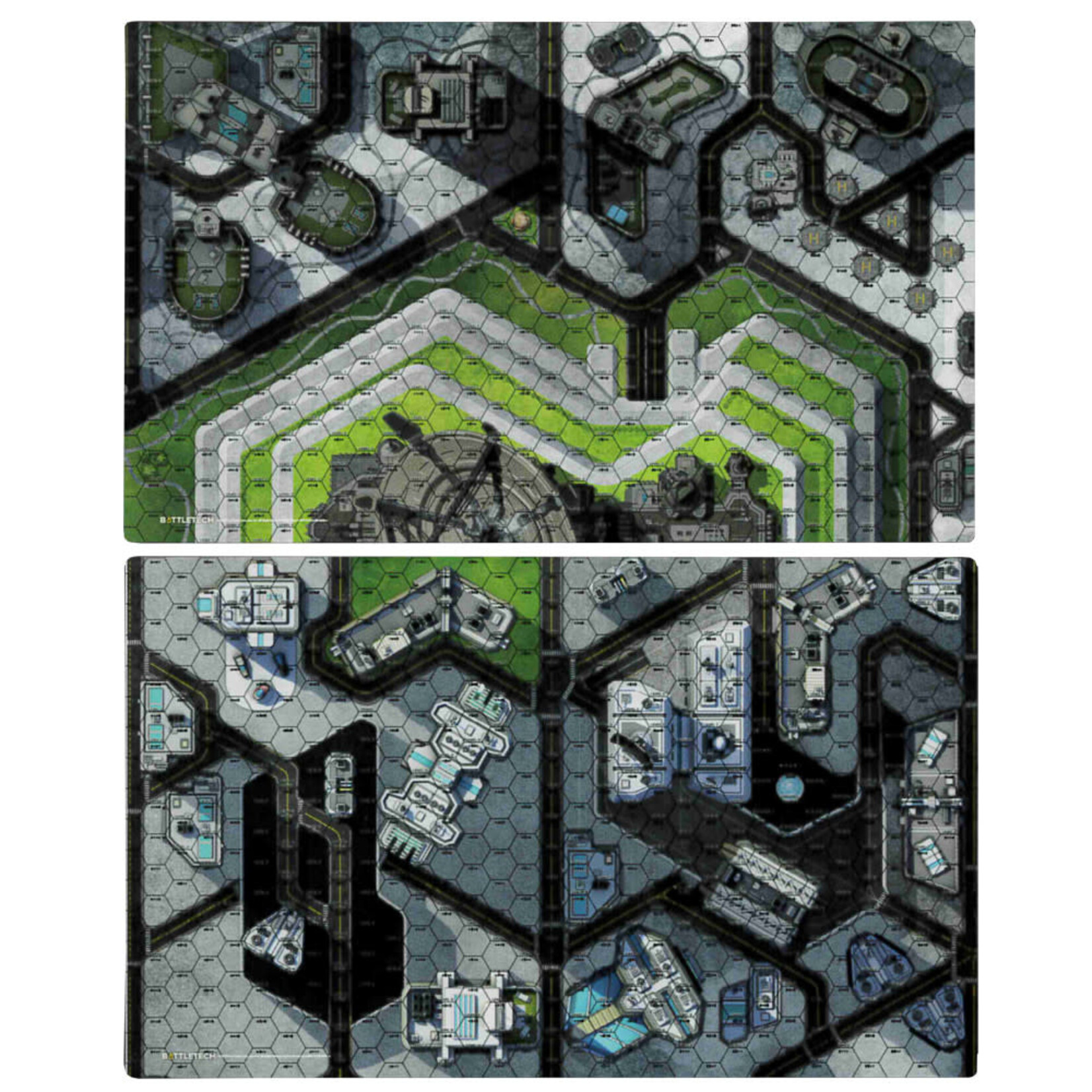 BattleTech Battle Mat Cities HPG Heliport / Plaza - Recess Games LLC