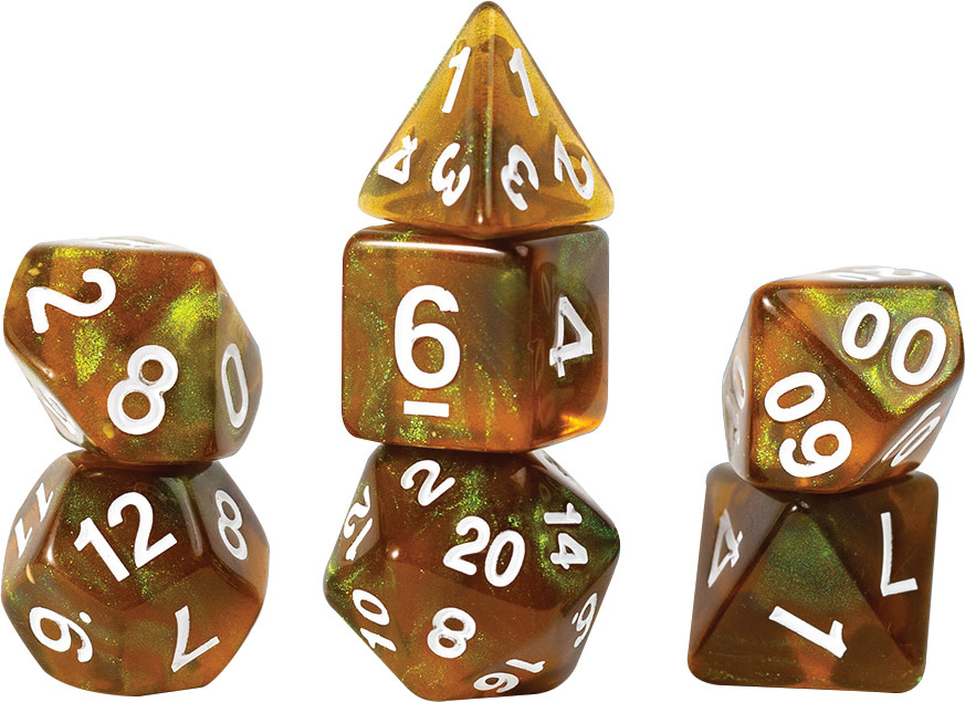 RPG Dice Set (7): Treasure Series - Peridot - Recess Games LLC