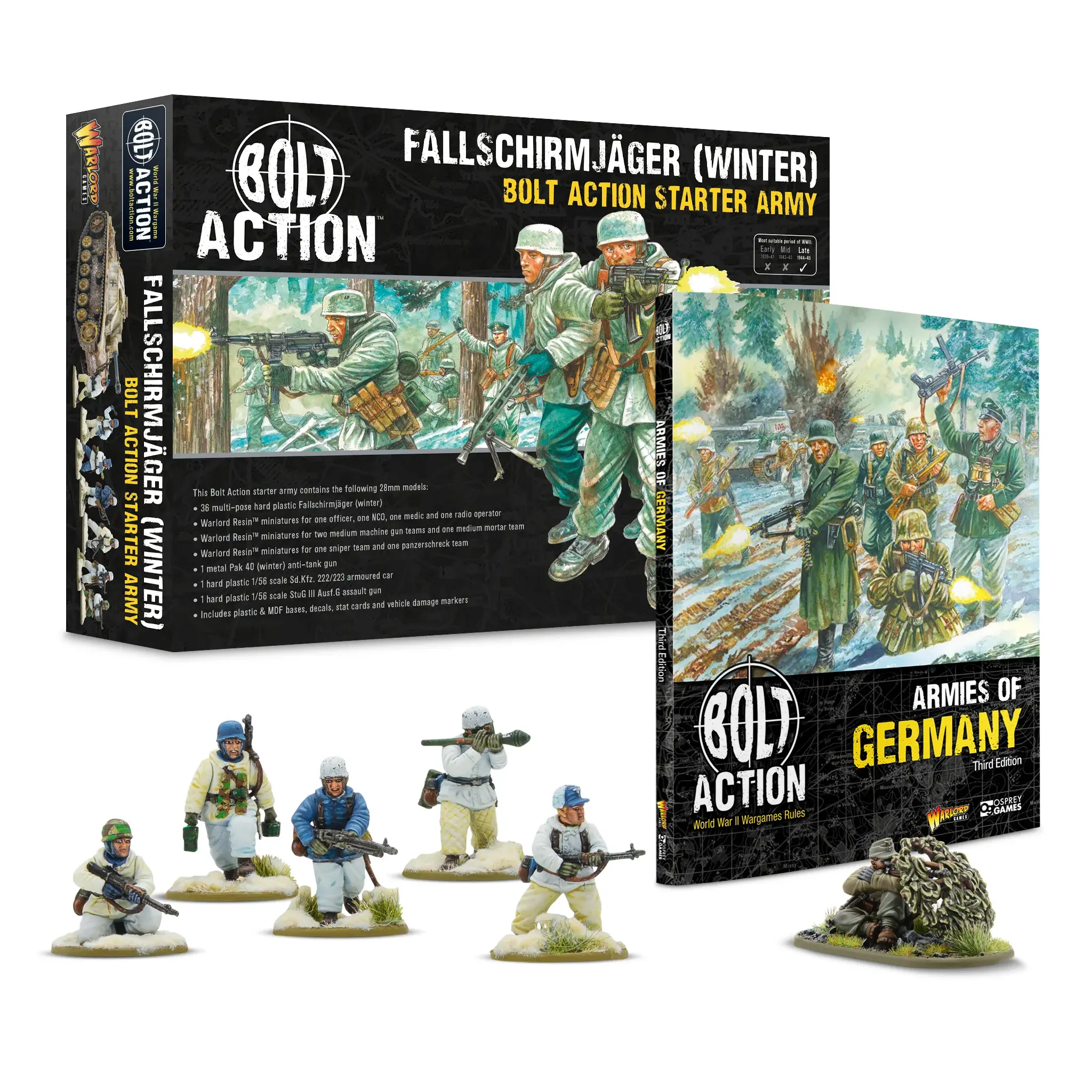 Bolt Action Winter Fallschirmjager Starter Army - Recess Games LLC