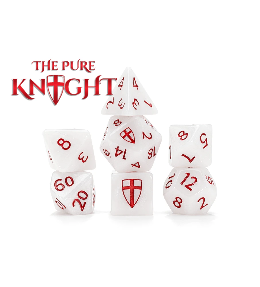 Alea Simplex Dice - 'The Pure Knight" - Recess Games LLC