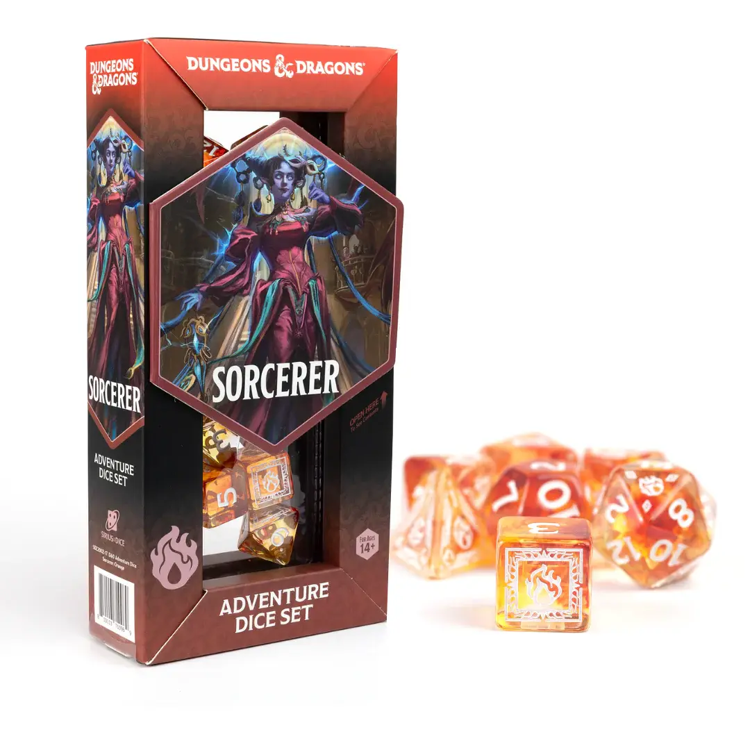 D&D Adventure Dice Sorcerer Orange (NEW) - Recess Games LLC