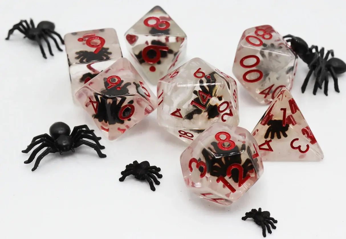 Black Widow RPG Dice Set - Recess Games LLC