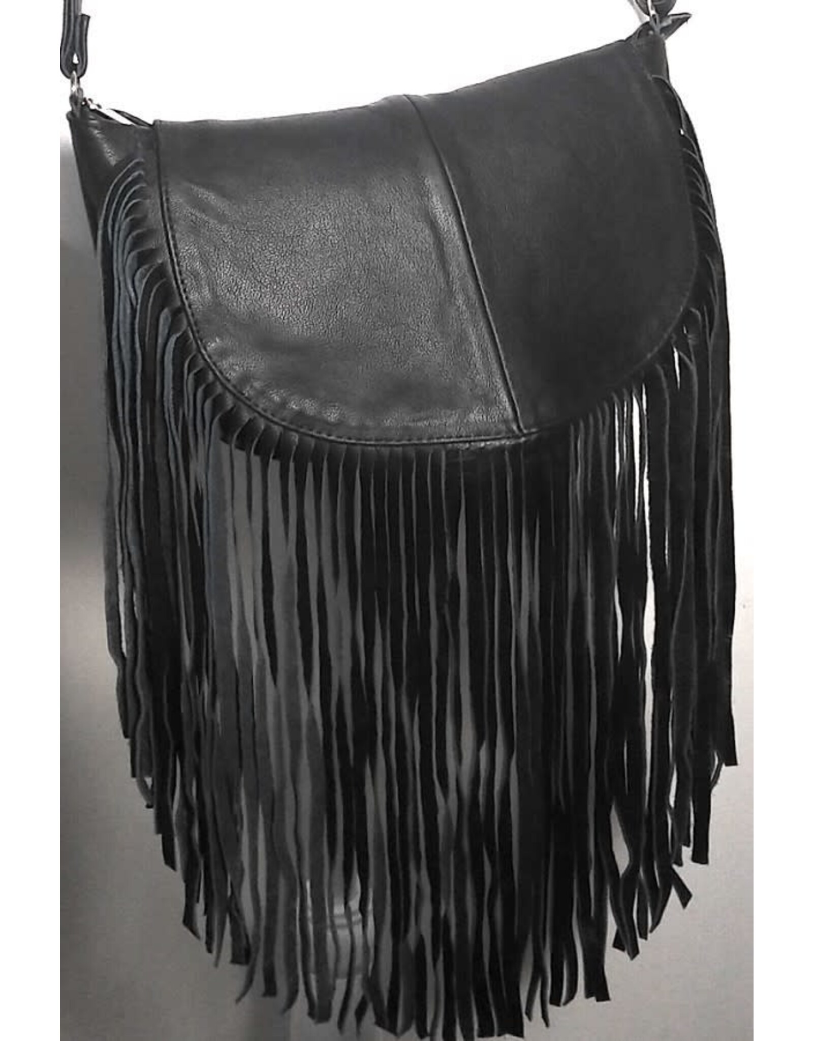 Bo Bags - Half Moon Leather Hobo Bag (black) - Luna Blue