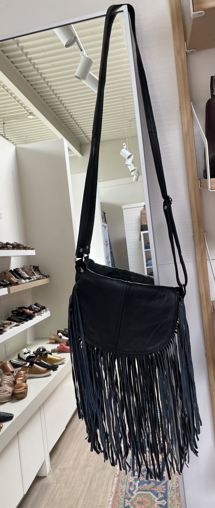 Bo Bags - Half Moon Leather Hobo Bag (black) - Luna Blue