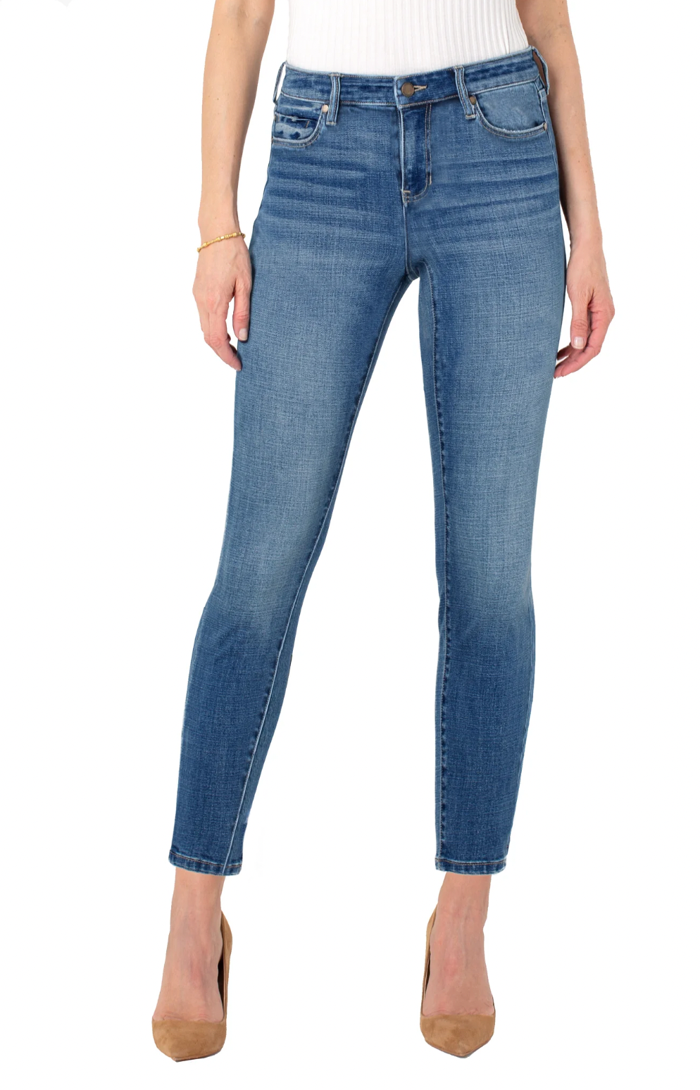 Liverpool - Abby ankle skinny (Redwood Grove) - Luna Blue