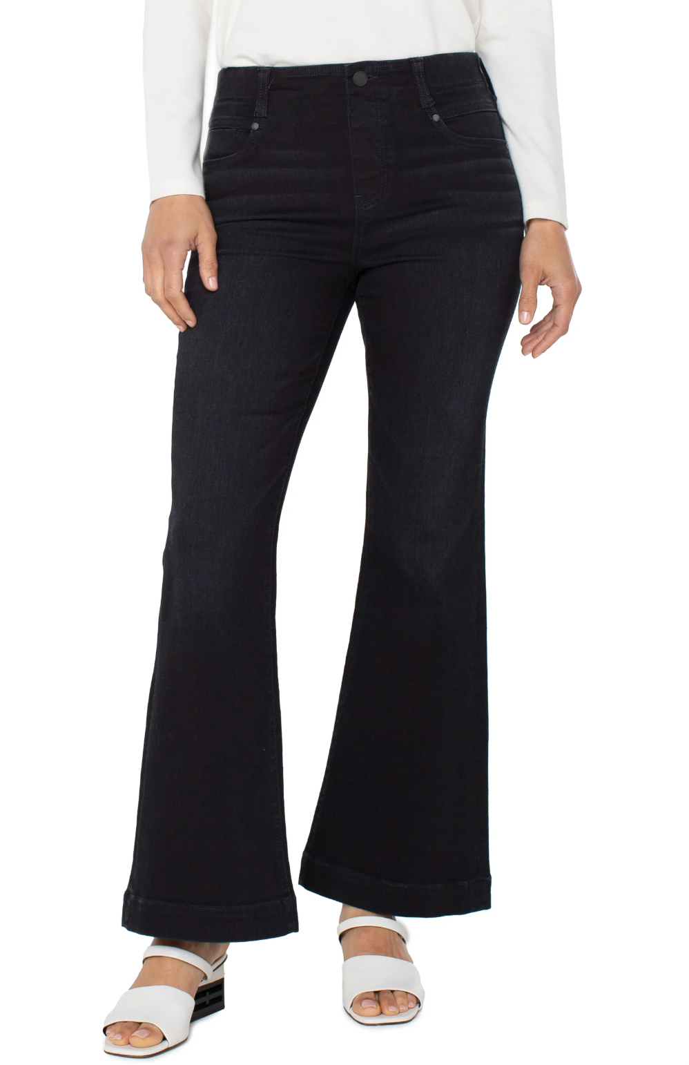 Liverpool - Gia Flare with Wide Hem (Apollo) - Luna Blue