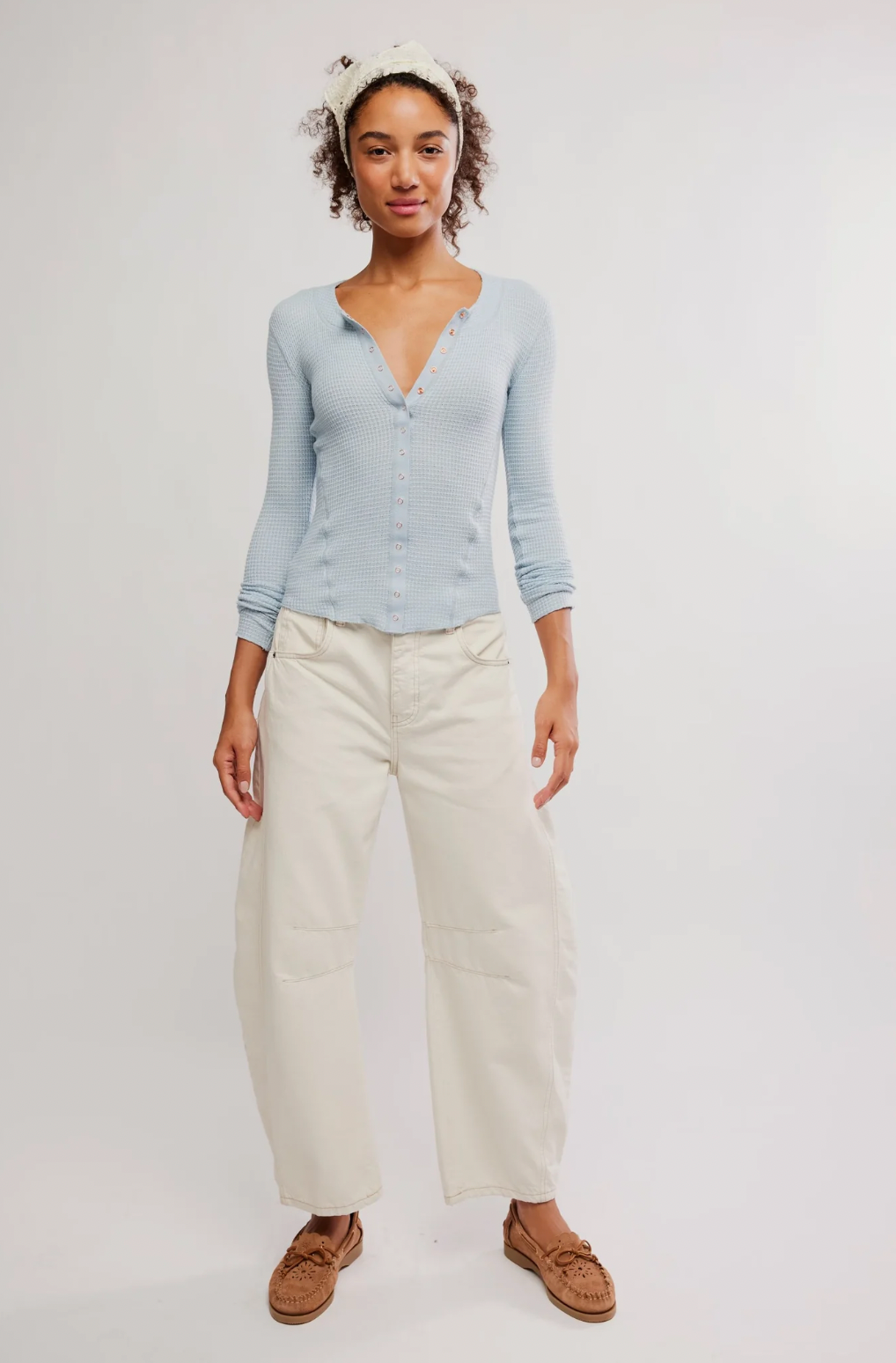 Free People - Going Places Cardi (Pearl Blue) - Luna Blue