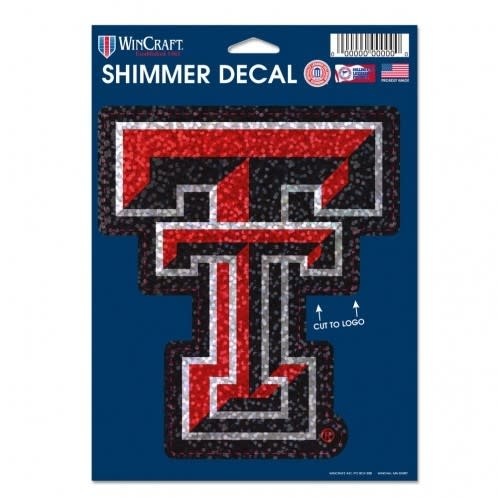 Texas Tech Shimmer Double T Decal - The Matador