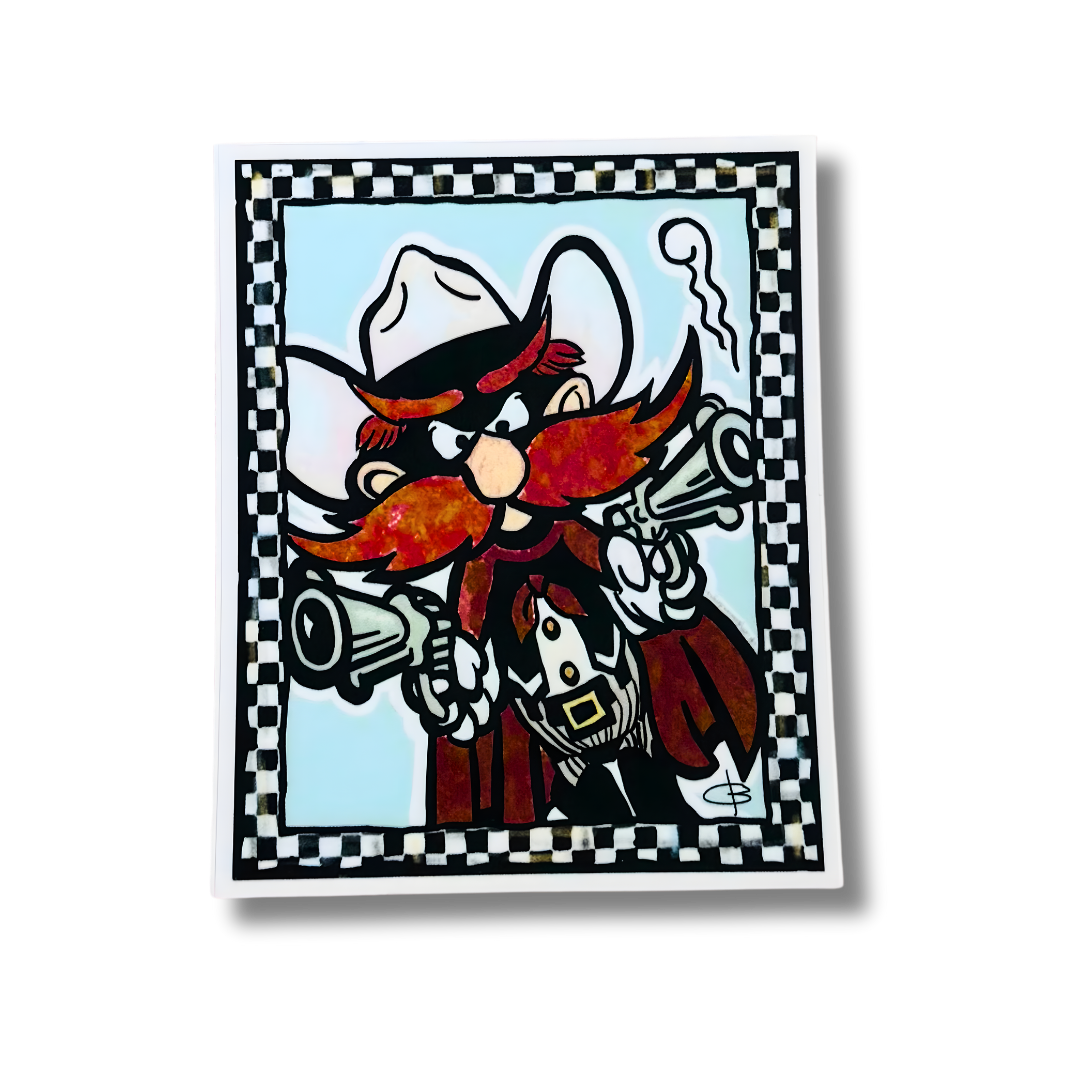 Texas Tech Raider Red Gingham Sticker - The Matador