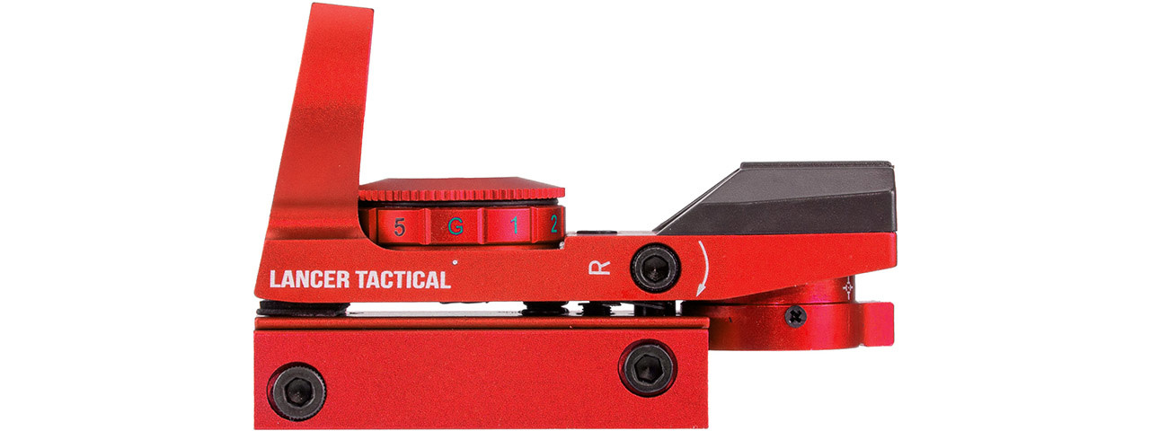Lancer Tactical Red / Green Dot Reflex Sight w/ 4 Reticles (Color: Red ...