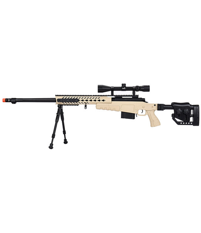 WellFire SV98 Bolt Action Airsoft Sniper Rifle w/ Scope and Bipod ...