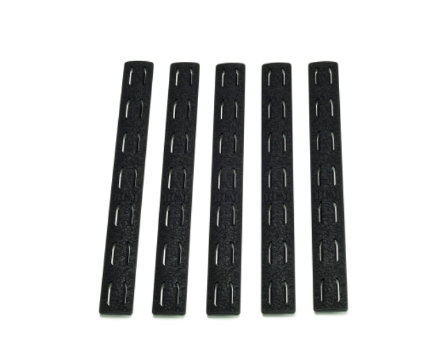 BCM­® GUNFIGHTER KEYMOD™ RAIL PANEL KIT, 5.5-INCH FIVE PACK (BLACK ...
