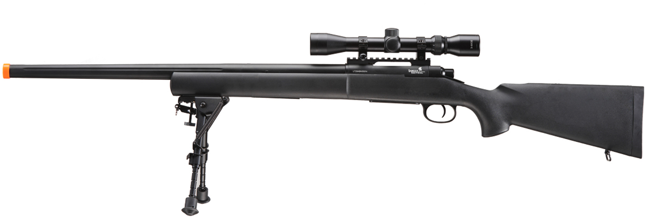 Lancer Tactical High FPS M24 Bolt Action Spring Powered Sniper Rifle w ...