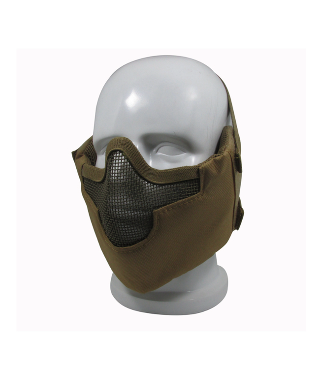 Half Face V8 Steel Net Mesh Tactical Military Protective Mask - Desert ...