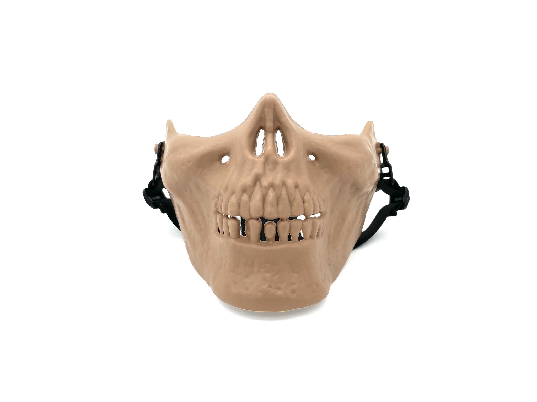 M03 Cacique Skull Gen 3 HALF Face Mask - Desert Tan - US Airsoft, Inc.