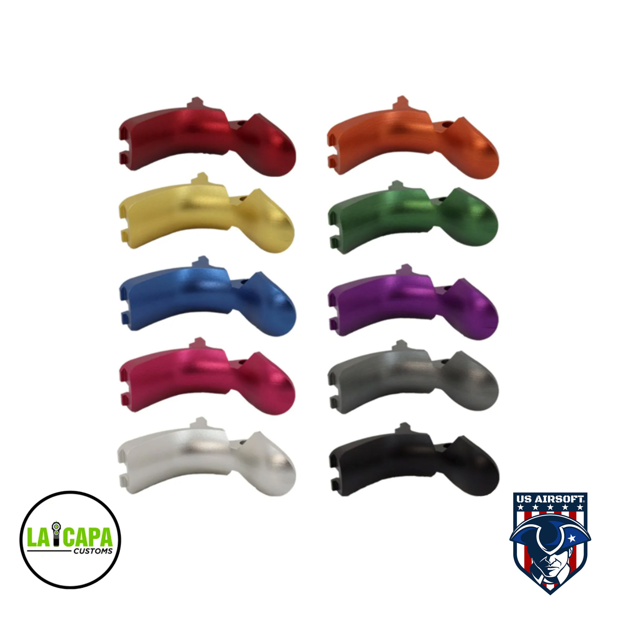 LA Capa Customs 7075 Grip Safety for Hi Capa - Orange - US Airsoft, Inc.