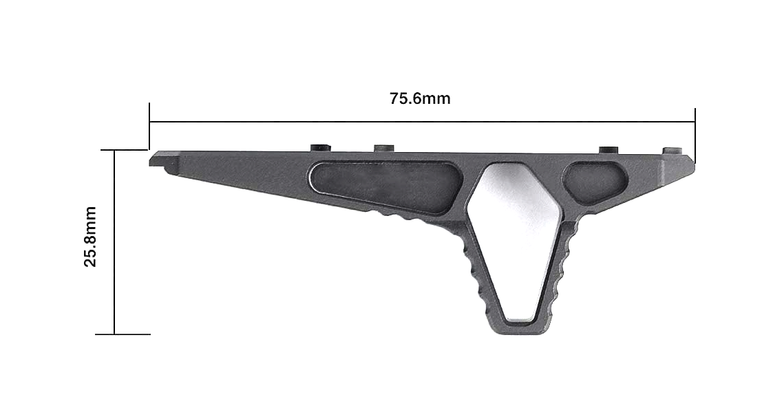 WADSN Angled Foregrip Hand-Stop Keymod and M-Lok (Black) - US Airsoft, Inc.