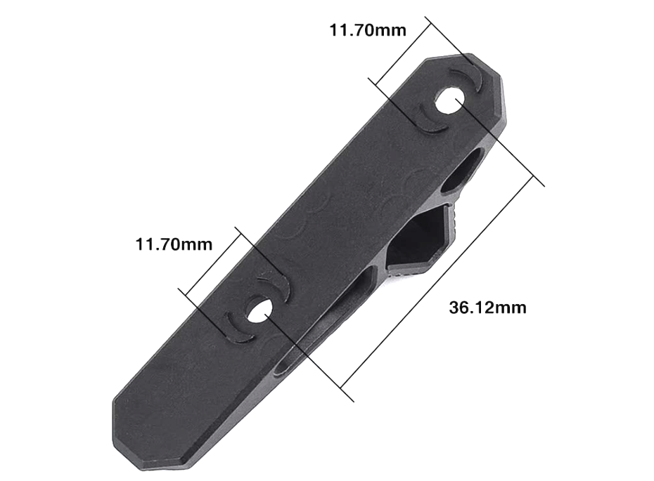 WADSN Angled Foregrip Hand-Stop Keymod and M-Lok (Black) - US Airsoft, Inc.