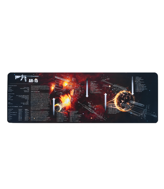 AR-15 Tech Mat (Fire) 915mm x 305mm x 3mm - US Airsoft, Inc.