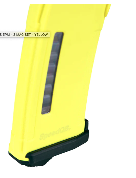 PTS X SPEED QB ENHANCED POLYMER MAGAZINE (AEG) Yellow - US Airsoft, Inc.