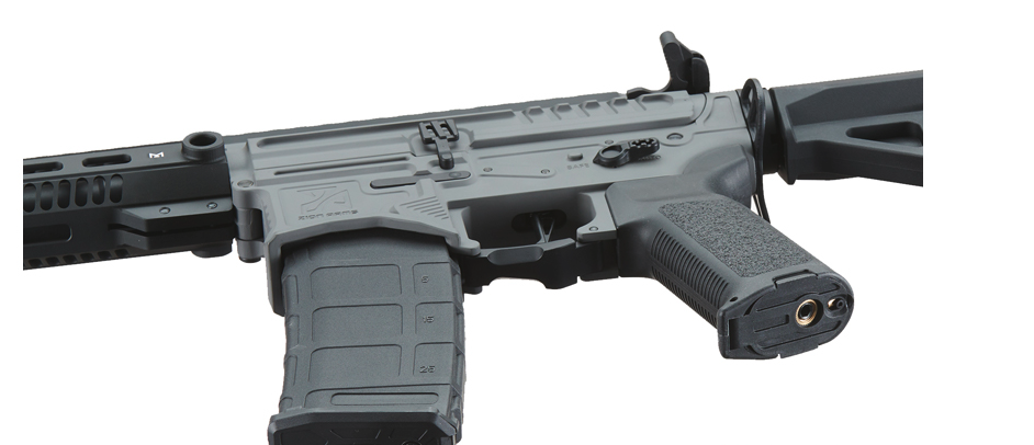 Lancer Tactical Zion Arms R15 Mod 0 Long Rail Airsoft Rifle with Delta ...