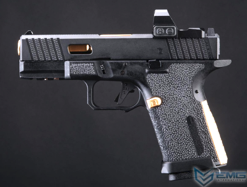 EMG SAI BLU Compact Gas Blowback Airsoft Pistol w/ EMG Tier One 2.0 RMR ...