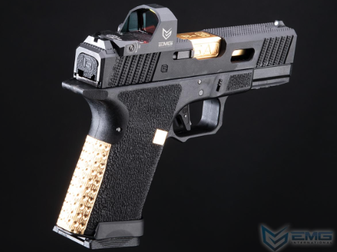 EMG SAI BLU Compact Gas Blowback Airsoft Pistol w/ EMG Tier One 2.0 RMR ...