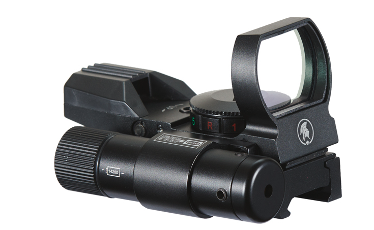 Lancer Tactical 4-Reticle Red/Green Dot Reflect Sight with Green Laser ...