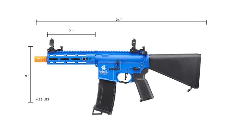 Lancer Tactical Gen 3 Hellion 7" M-LOK Airsoft AEG Rifle w/ Stubby ...