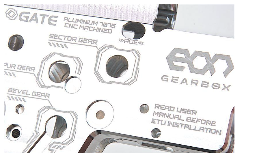 Gate EON V2 Gearbox rev. 2 [CNC] - Silver - US Airsoft, Inc.