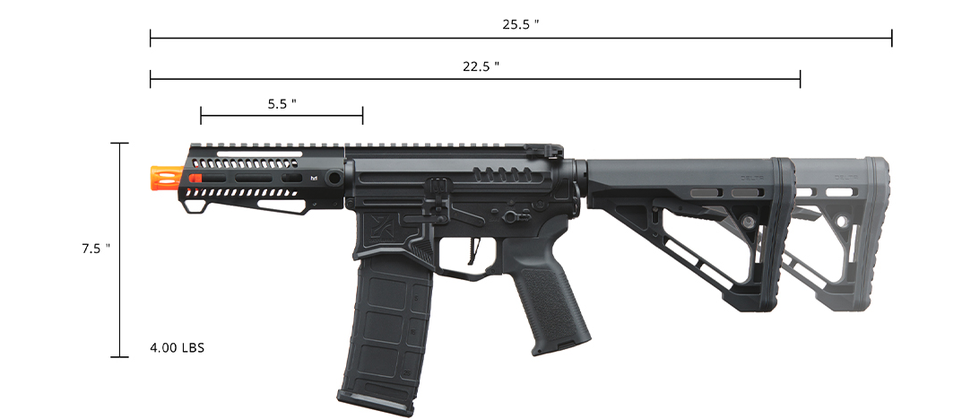 Zion Arms R15 Mod 1 Short Barrel Airsoft Rifle with Delta Stock (Color ...