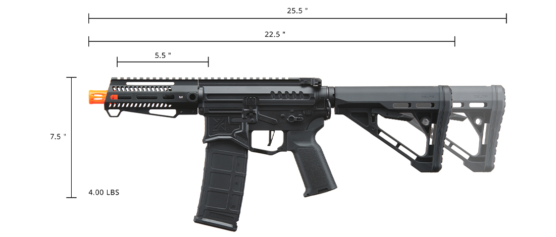 Zion Arms R15 Mod 1 Short Barrel Airsoft Rifle with Delta Stock (Color ...