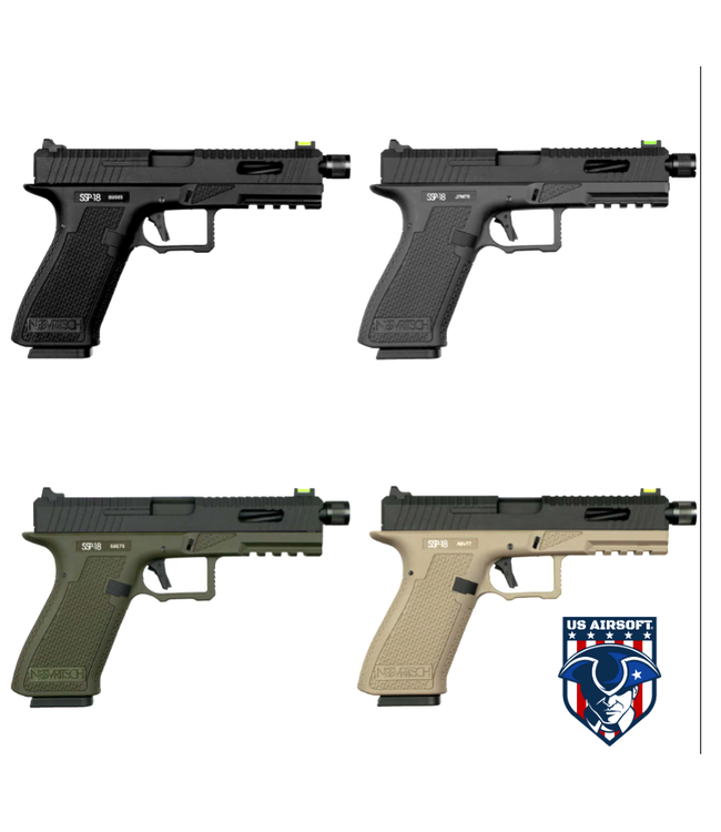 Novritsch SSP-18 Gas Blowback Pistol (Black) - US Airsoft, Inc.