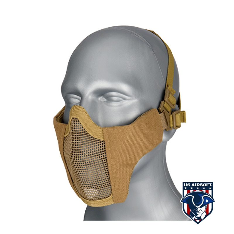 G-FORCE STEEL MESH NYLON LOWER FACE MASK (TAN) - US Airsoft, Inc.