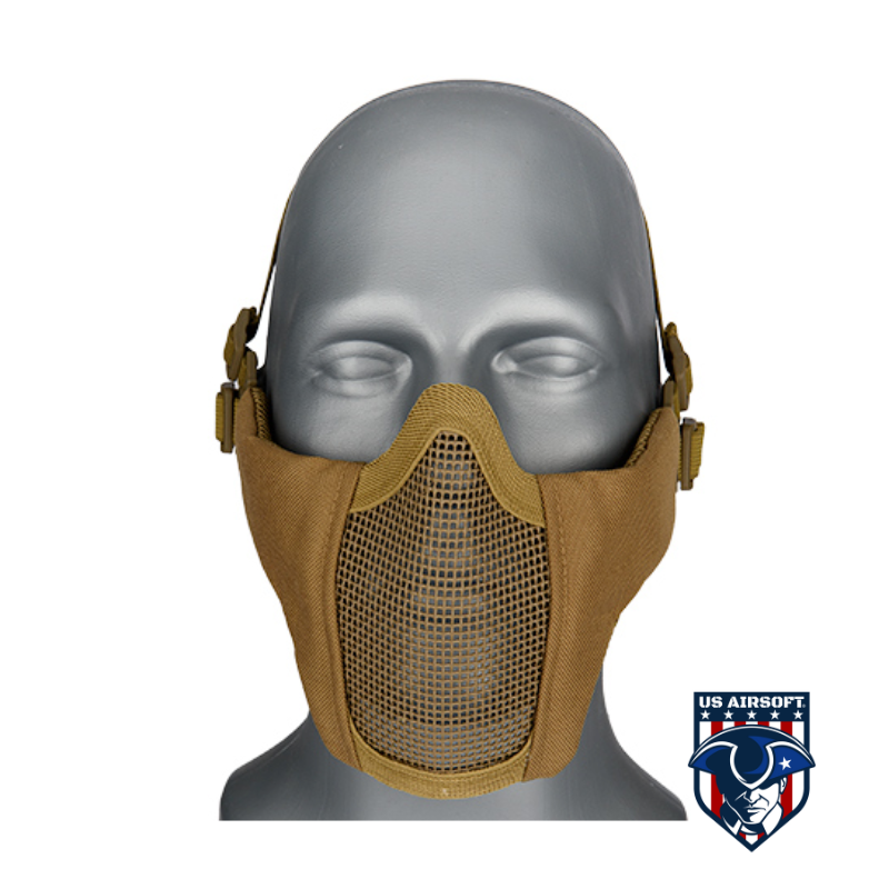 G-FORCE STEEL MESH NYLON LOWER FACE MASK (TAN) - US Airsoft, Inc.