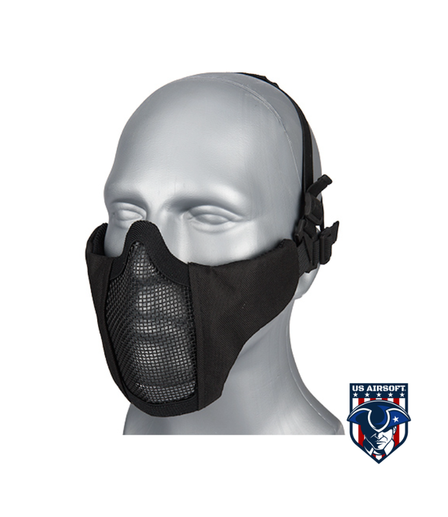G-FORCE STEEL MESH NYLON LOWER FACE MASK (BLACK) - US Airsoft, Inc.